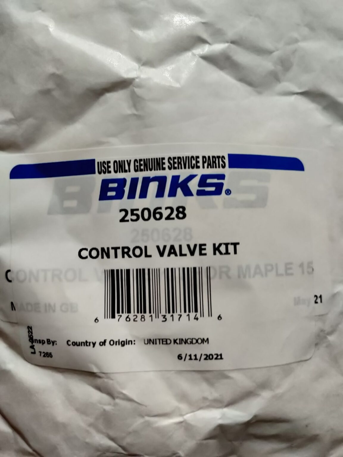 Binks 250628 Control Valve Kit – Lone Star Supply